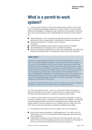 Hsg250 guidance on_permit_to_work_systems | PDF