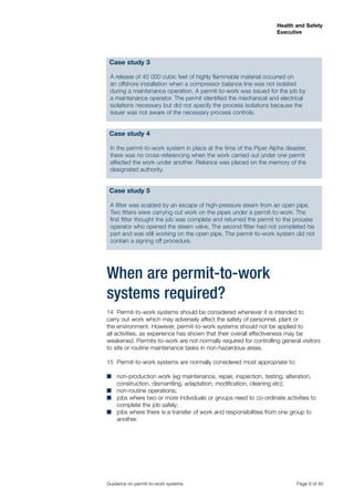 Hsg250 guidance on_permit_to_work_systems | PDF