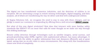 HSG47 AND REMOTE UTILITY DETECTION: SHAPING THE DIGITAL AGE PRACTICE | PDF