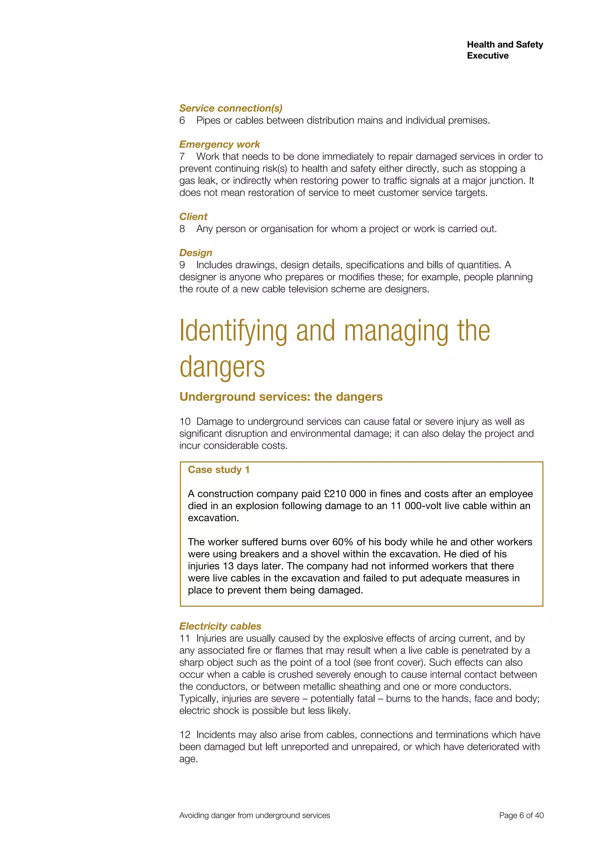 HSG47 Avoiding Danger From Underground Services (HSE 3rd Edition 2014 ...