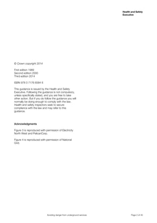HSG47 Avoiding Danger From Underground Services (HSE 3rd Edition 2014 ...