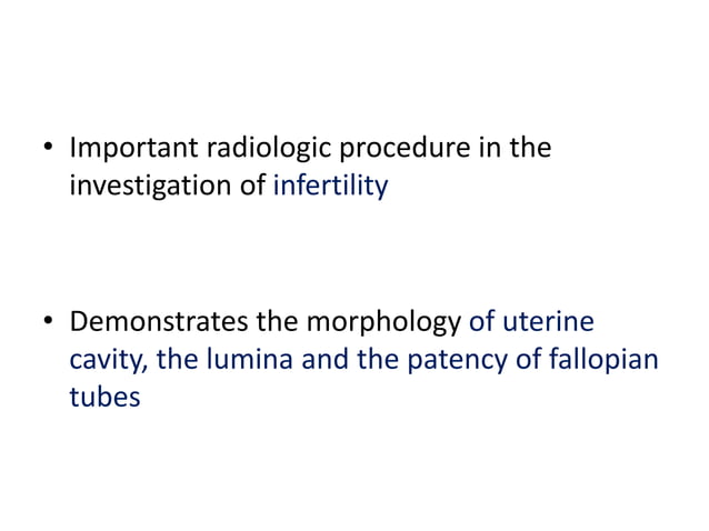 HSG AND FISTULOGRAM.pptx | Pregnancy | Reproductive Health