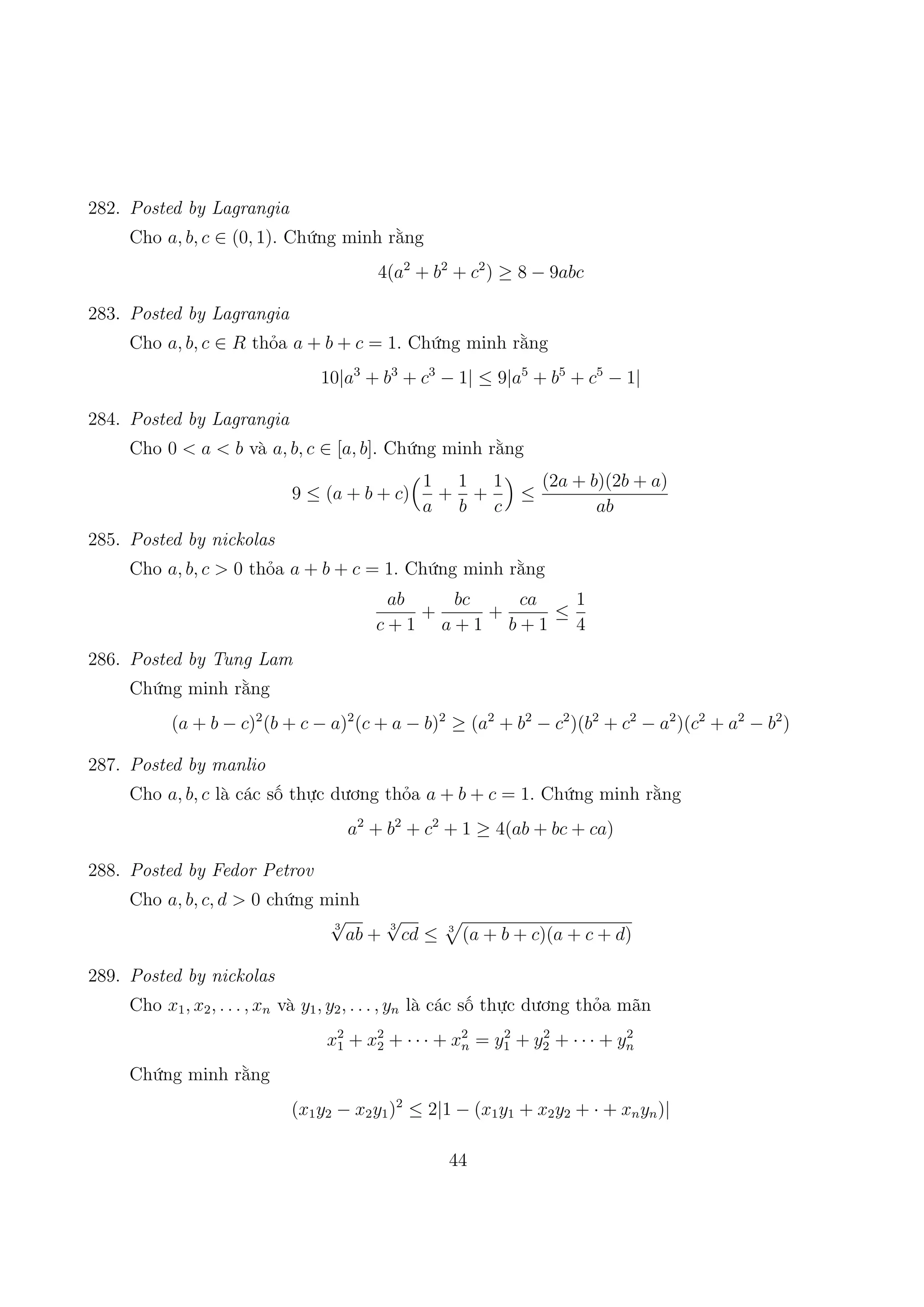 [Hsgs.edu.vn] tuyen tap 300 bai bat dang thuc suu tam tu cac dien dan toan hoc | PDF
