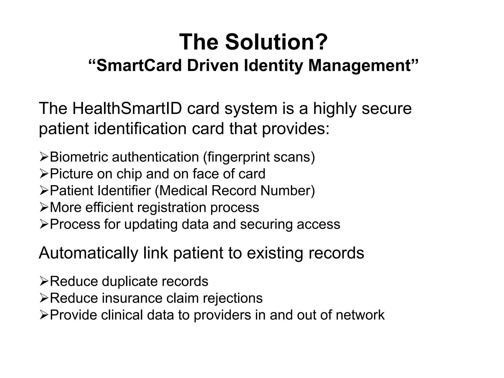 CSS - HealthSmartID Client Presentation | PPT