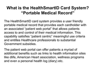 CSS - HealthSmartID Client Presentation | PPT