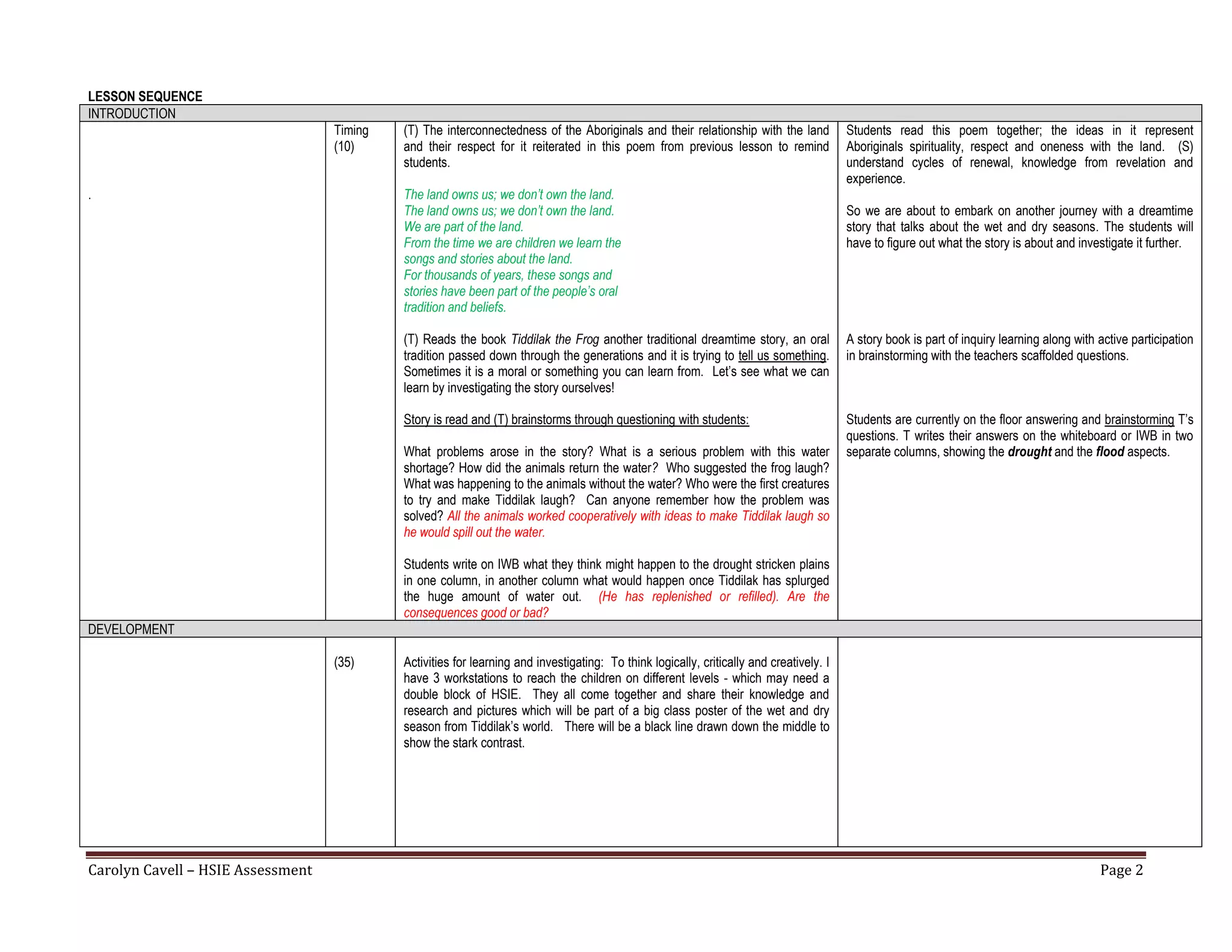 Hsie lesson plan | PPT