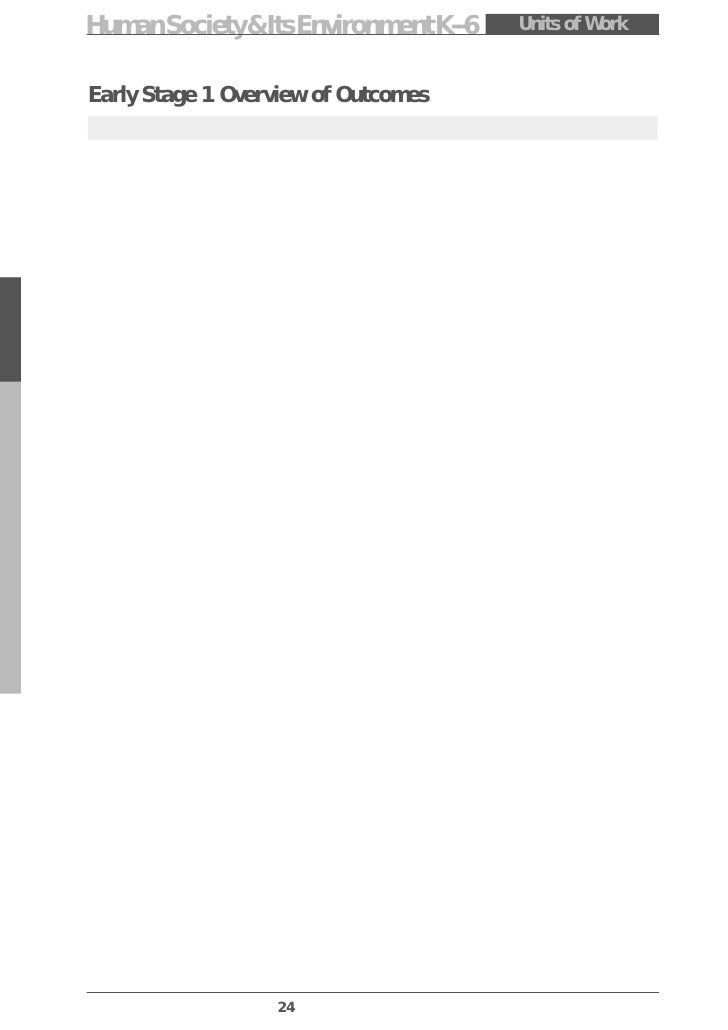 Hsie units of work early stage 1 | PDF