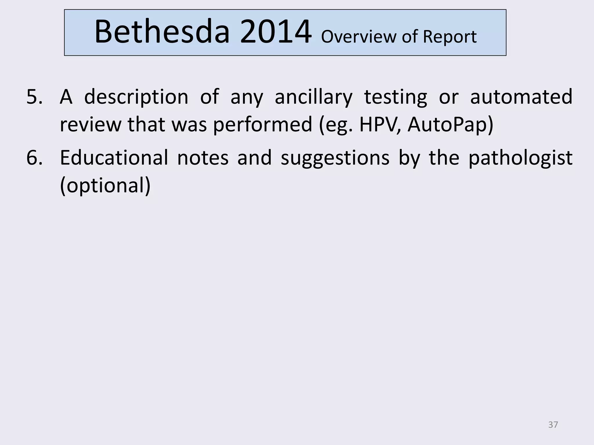 Bethesda Cervical CYtology | PPTX