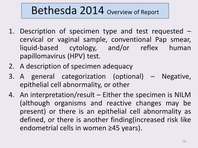 Bethesda Cervical CYtology | PPTX