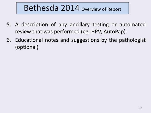 Bethesda Cervical CYtology | PPTX
