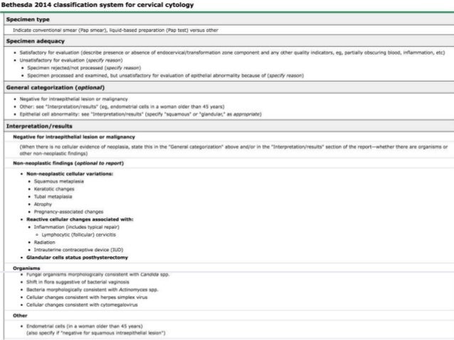 Bethesda Cervical CYtology