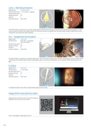 Haag-Streit Diagnostics Slit Lamp Imaging Guide | PDF