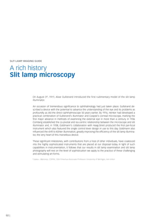 Haag-Streit Diagnostics Slit Lamp Imaging Guide | PDF