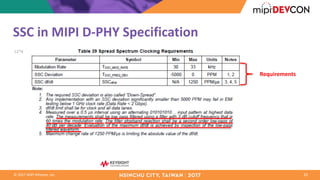 MPI DevCon Hsinchu City 2017: Next generation MIPI Physical Layer ...