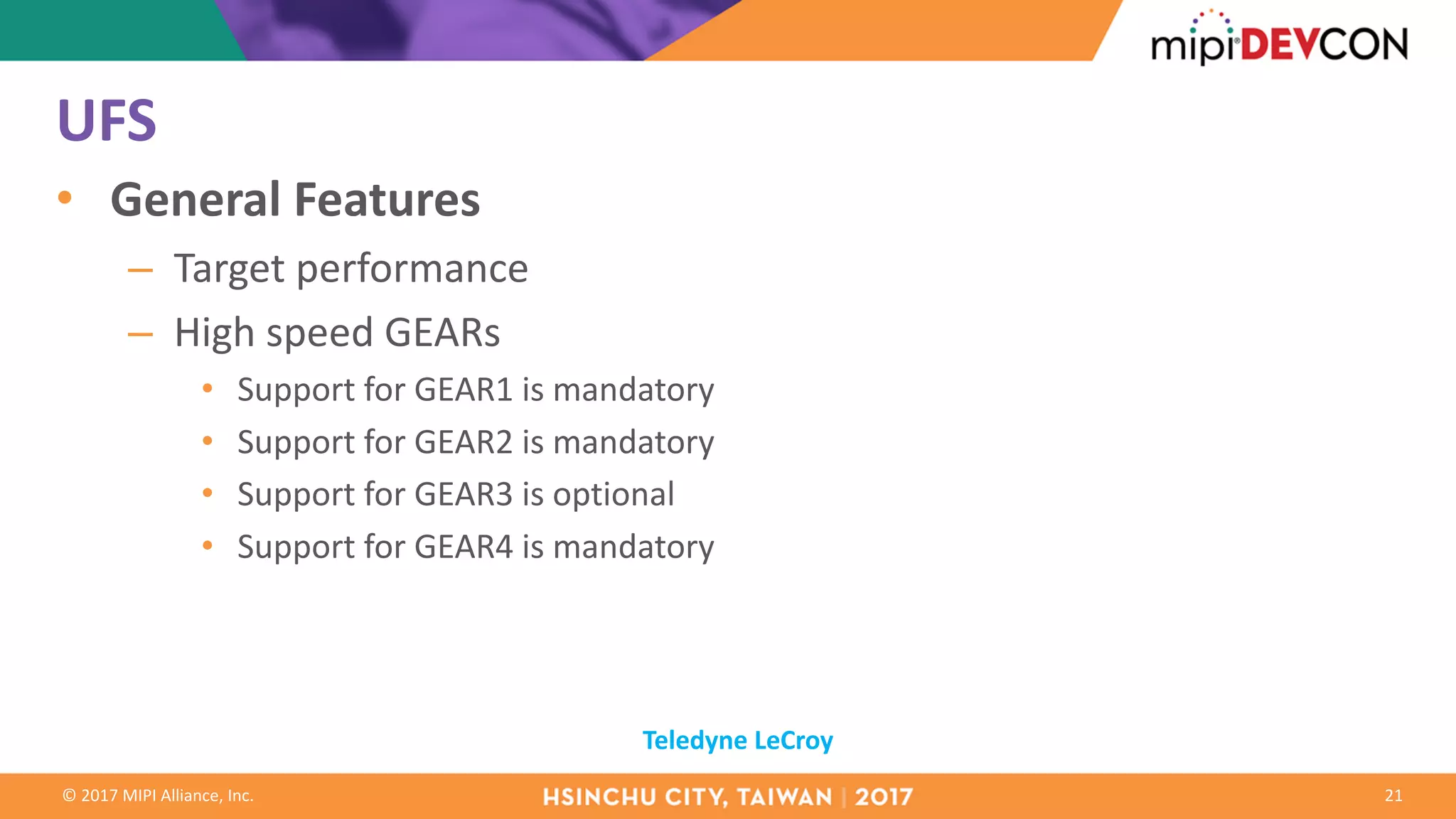 MPI DevCon Hsinchu City 2017: MIPI M-PHY Gear4 and Its Impact on ...