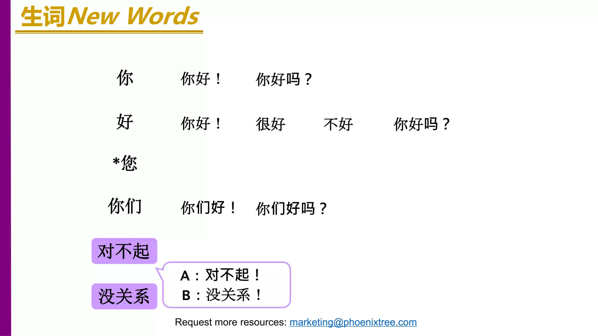 HSK Standard Course Textbook1 Lesson 1 slides | HSK标准教程第一册第一课课件 | PPSX