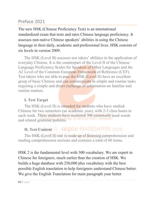 HSK 2 Chinese Intensive Reading for Beginner Level H20901 汉语水平考试模拟考题 ...