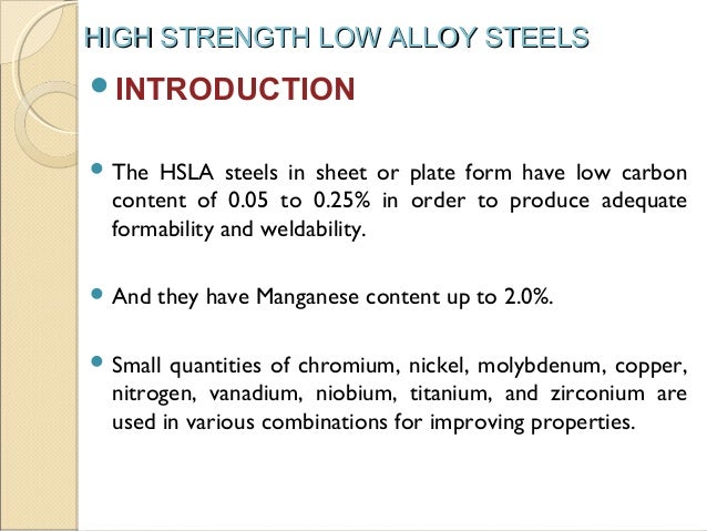 Hsla steels