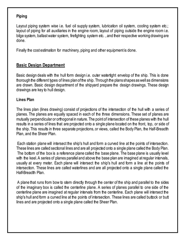 HINDUSTHAN SHIPYARD INTERNSHIP REPORT