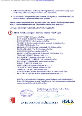 POBJEDNIČKA LISTA HSLS-a | PDF