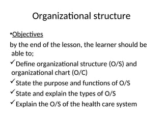 HSM. introduction health system management | PPT