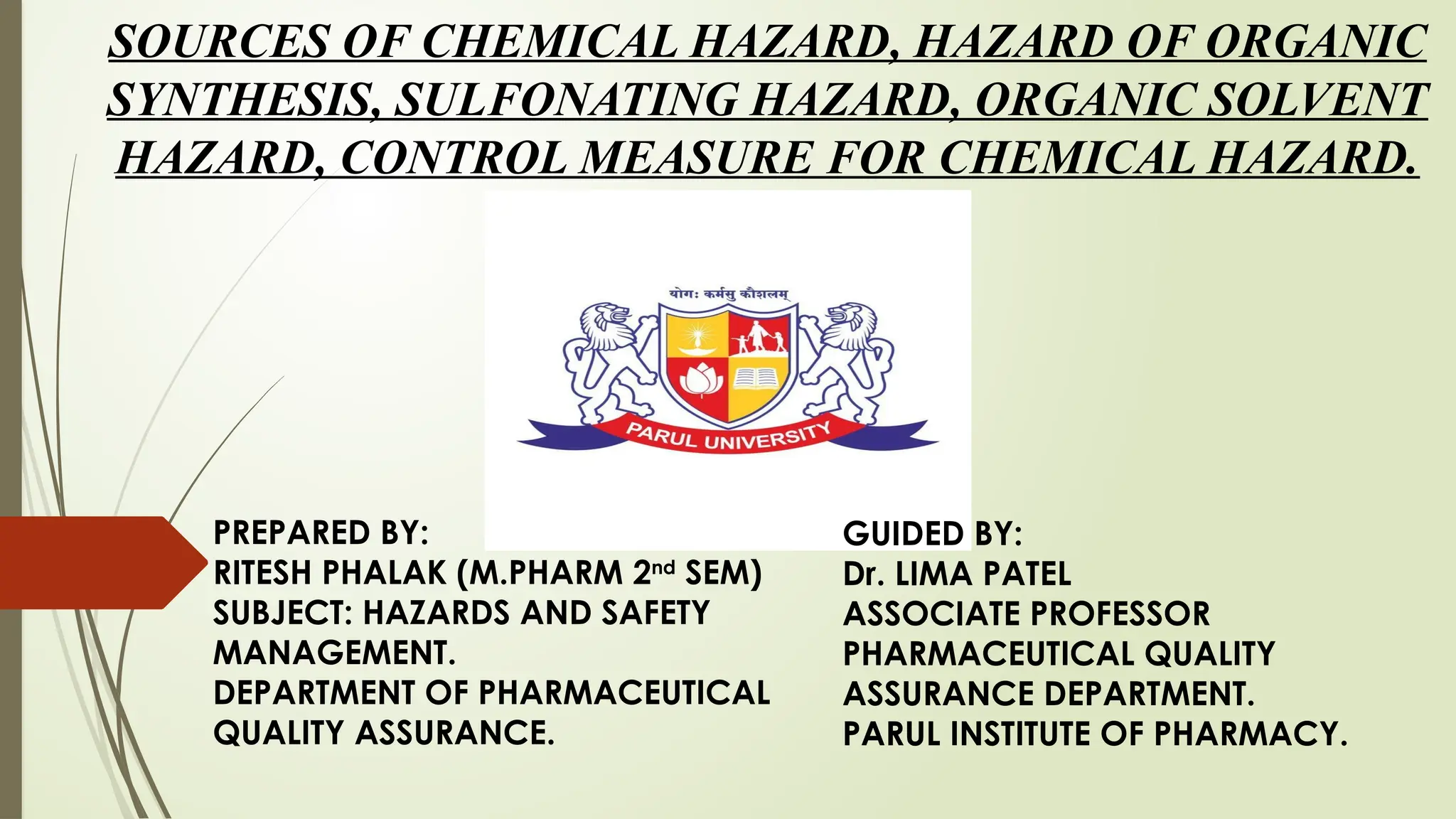Sources Of Chemical Hazards, Hazard of organic synthesis, Sulfonating ...