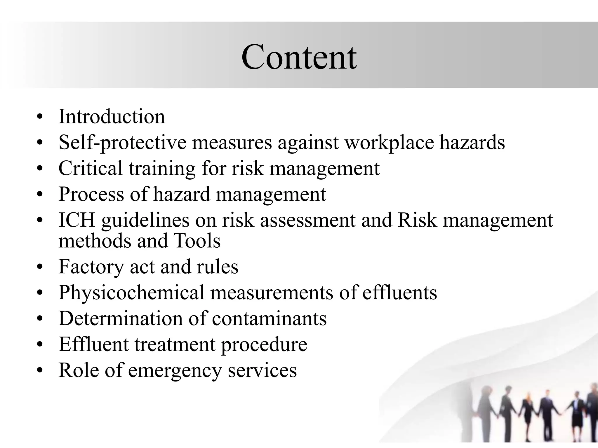 Hazard and Risk Management | PPTX
