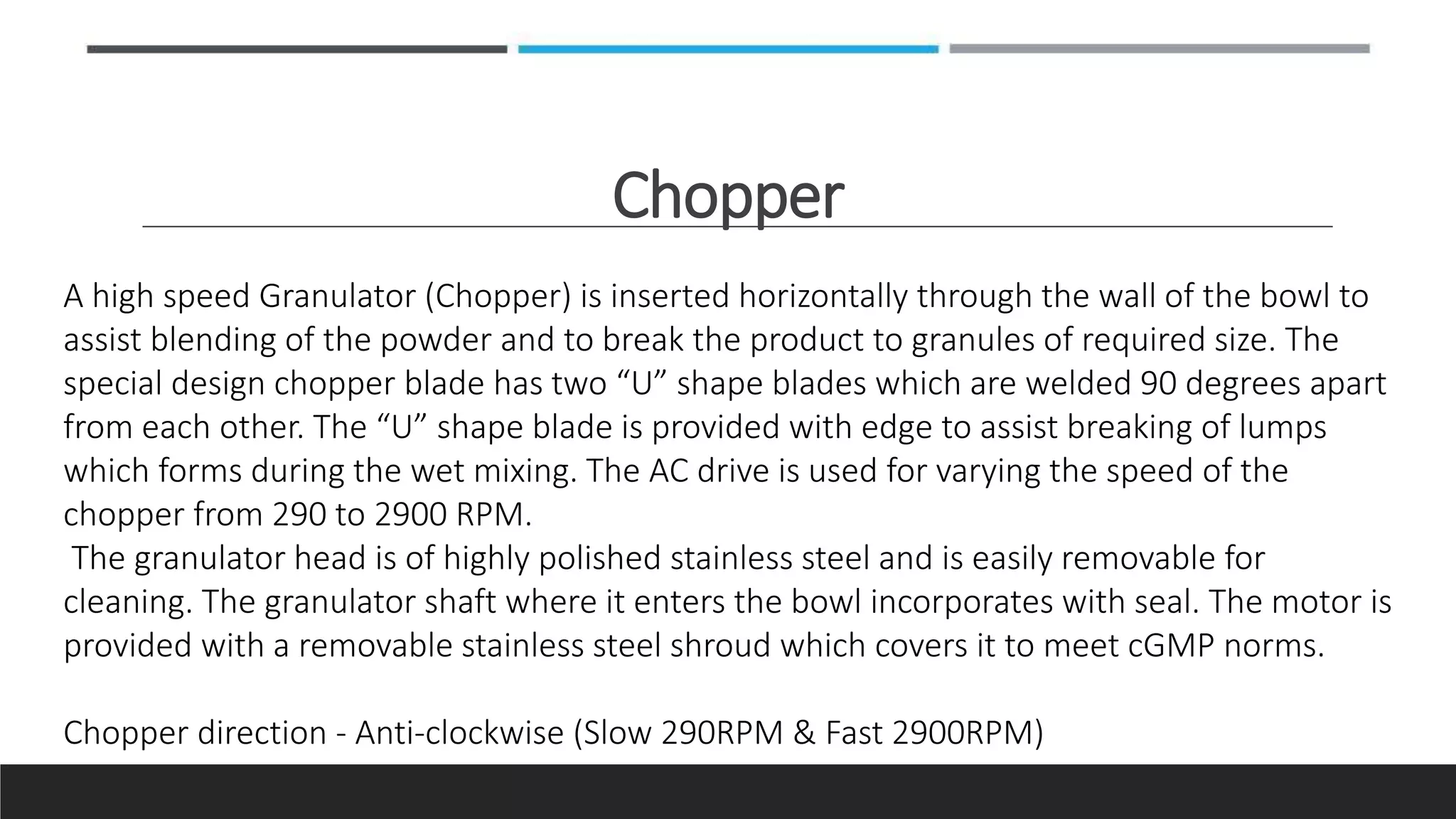 HSMG RMG High Shear Mixer Granulator | PPSX