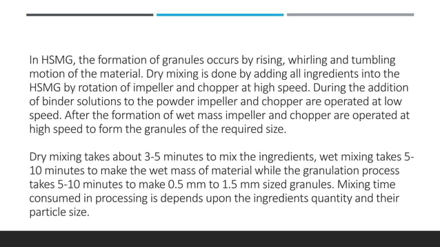 HSMG RMG High Shear Mixer Granulator | PPSX