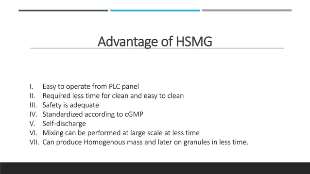 HSMG RMG High Shear Mixer Granulator | PPSX