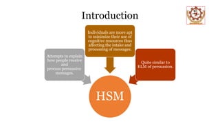 Heuristic-systematic model (HSM) of persuasion | PPTX | Science