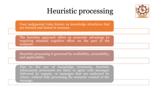 Heuristic-systematic model (HSM) of persuasion | PPTX | Science