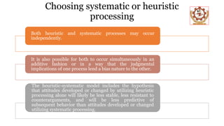 Heuristic-systematic model (HSM) of persuasion | PPTX | Science