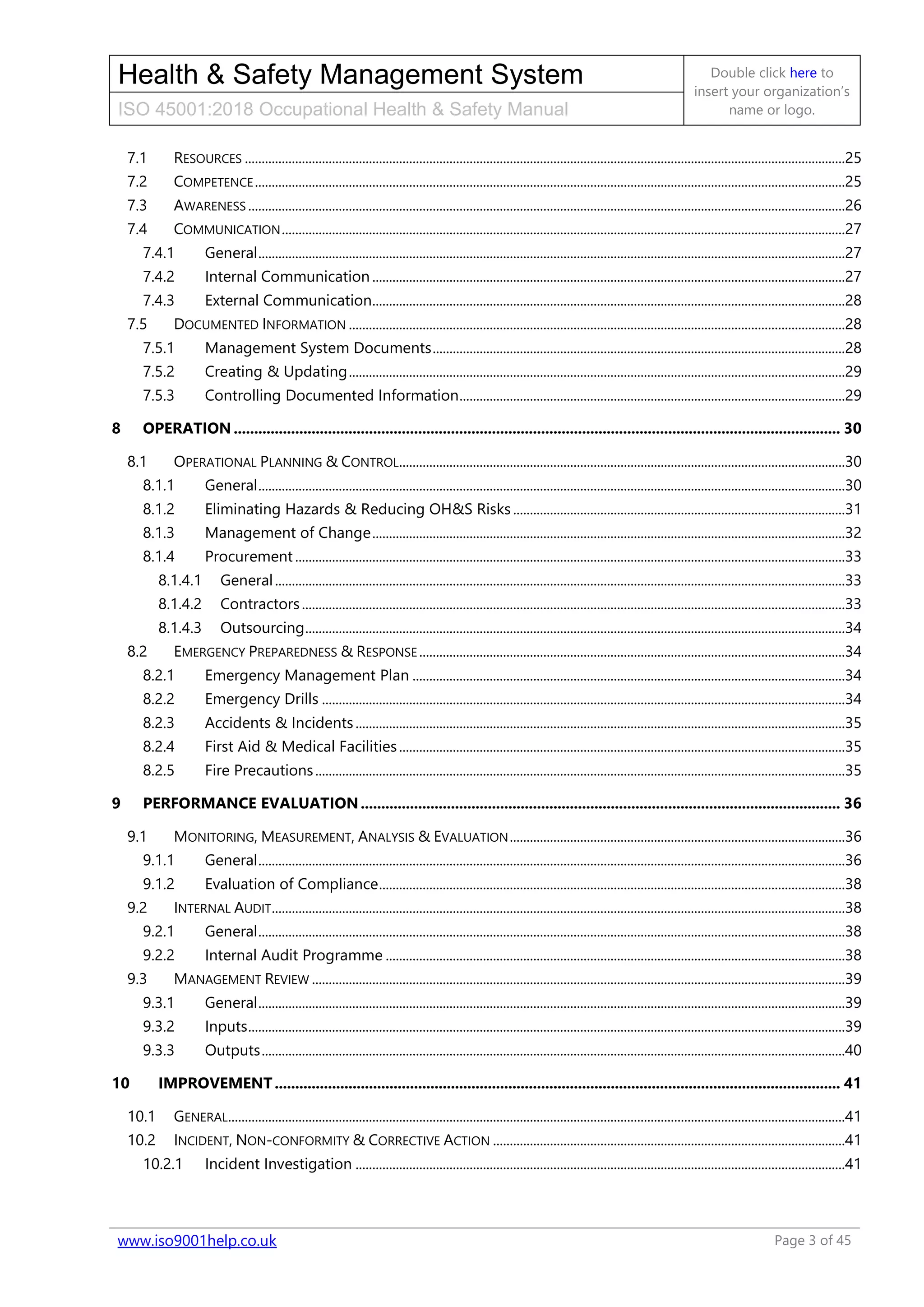 Hsms health & safety manual template | PDF | Business | Business and ...