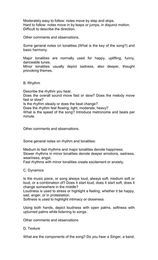 Hs music song writing curriculum | PDF