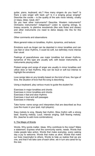 Hs music song writing curriculum | PDF