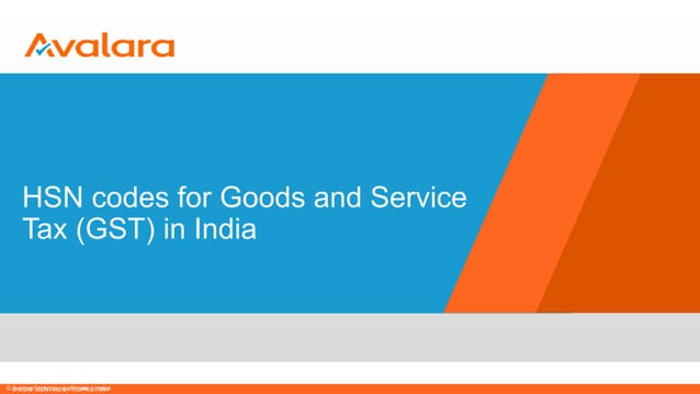 HSN codes for goods and service tax (GST) in india | PPTX