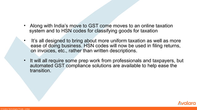 PPT on HSN Codes for educational purposes | PPT