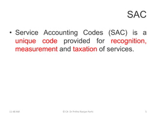 Hsn and sac of gst | PPSX