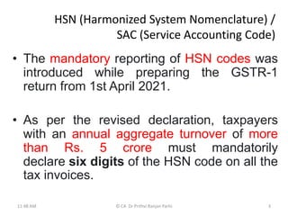 Hsn and sac of gst | PPT