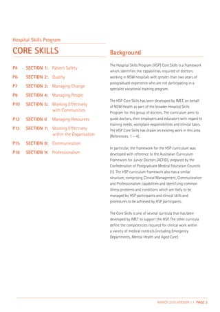 HSP Core Skills Module | PDF