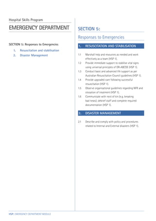 HSP Emergency Department Module | PDF