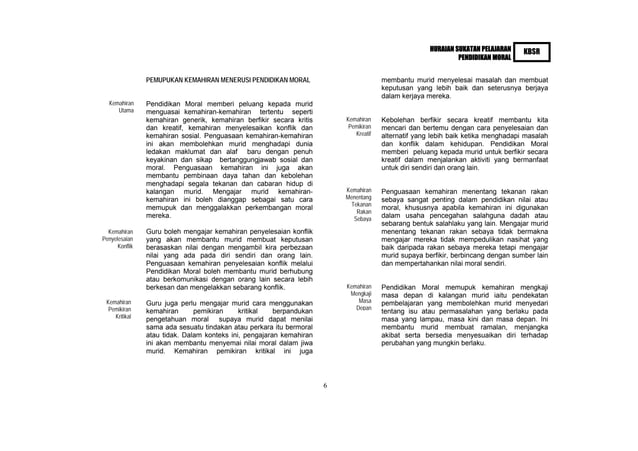Hsp Moral Tahun Satu | PDF
