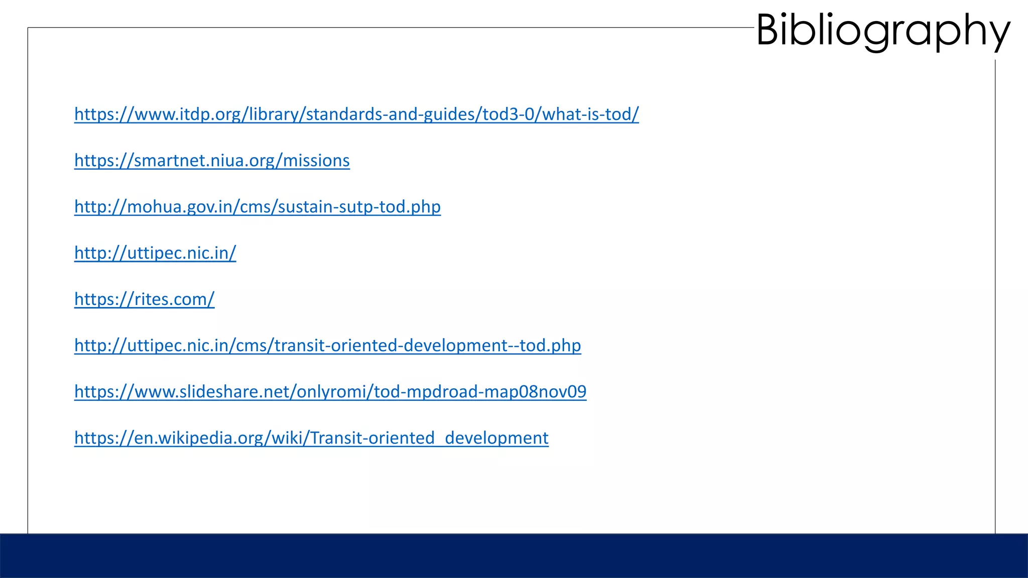 Transit Oriented Development - TOD - Human Settlement Planning ...