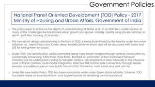 Transit Oriented Development - TOD - Human Settlement Planning ...