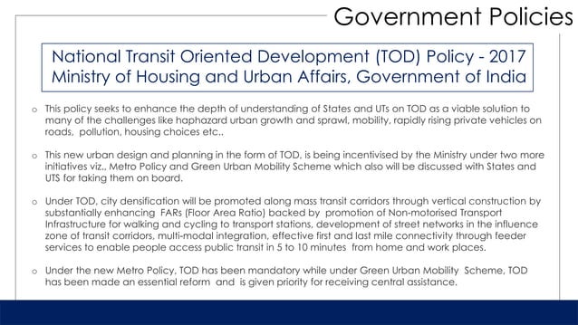 Transit Oriented Development - TOD - Human Settlement Planning - Architecture | PDF