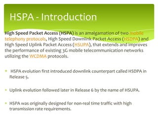 Hspa and hsdpa | PPTX