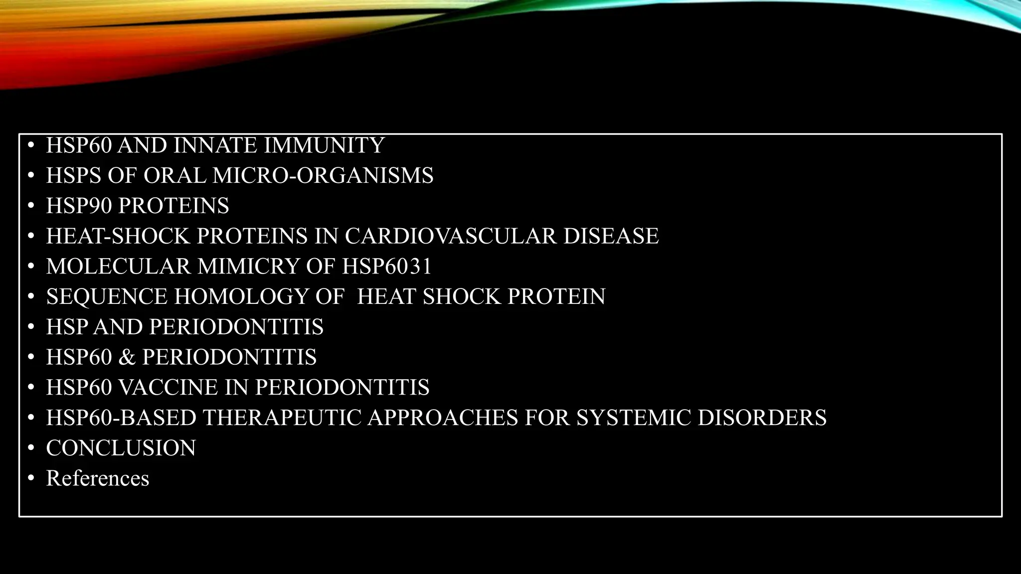 HSP AND PERIODONTIUM in health and disease | PPTX