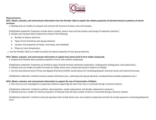 Hs physical science-standards-2018-2019 | PDF