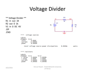 HSpice Essential Examples | PPTX